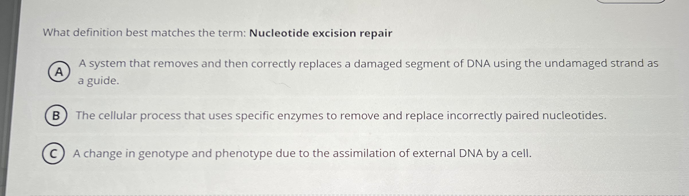 Solved What definition best matches the term: Nucleotide | Chegg.com