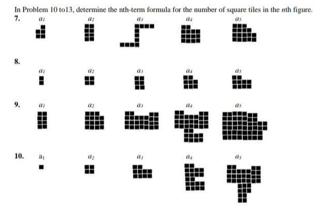 Solved In Problem 10 to13, determine the nth term formula | Chegg.com