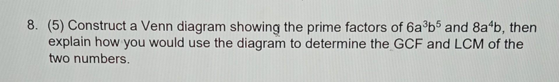 Finding Gcf And Lcm Using Venn Diagram Kahn Academy Venn Dia