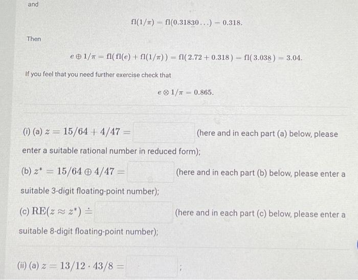 In what follows you have to evaluate a number of | Chegg.com