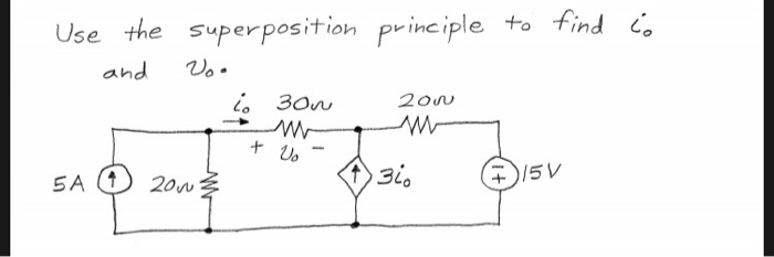 Solved Using superposition, find Vo. Check with PSpice 4w V | Chegg.com