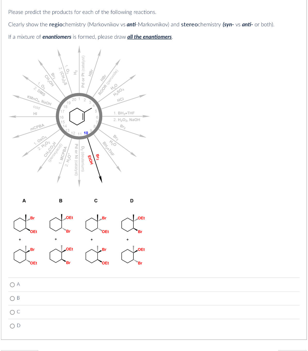 Solved Please predict the products for each of the following | Chegg.com