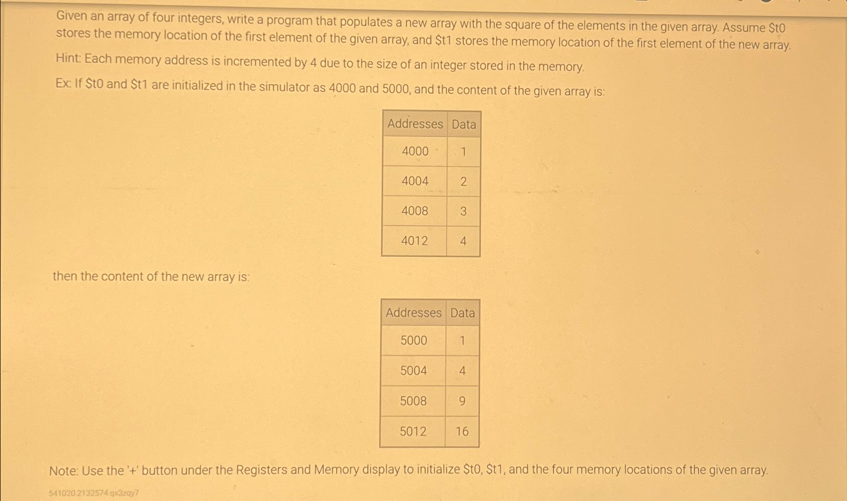 Solved Given An Array Of Four Integers Write A Program That