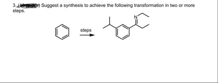 Solved Suggest a synthesis to achieve the following | Chegg.com