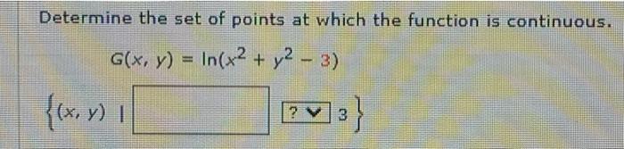 Solved Determine the set of points at which the function is | Chegg.com