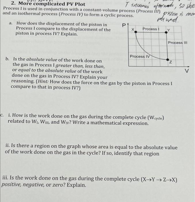 Solved Tinorenses 2. More complicated PV Plot Process I is | Chegg.com