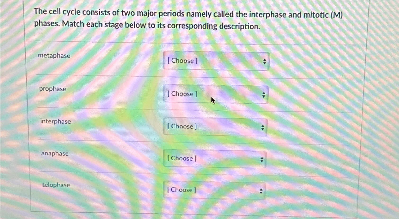 Solved The cell cycle consists of two major periods namely | Chegg.com
