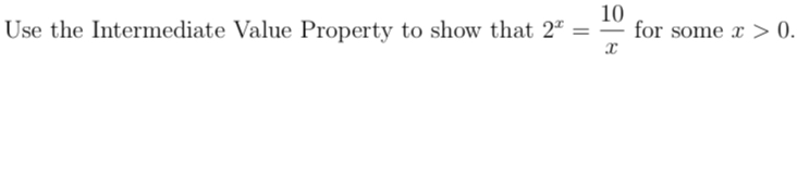 Solved Use the Intermediate Value Property to show that | Chegg.com