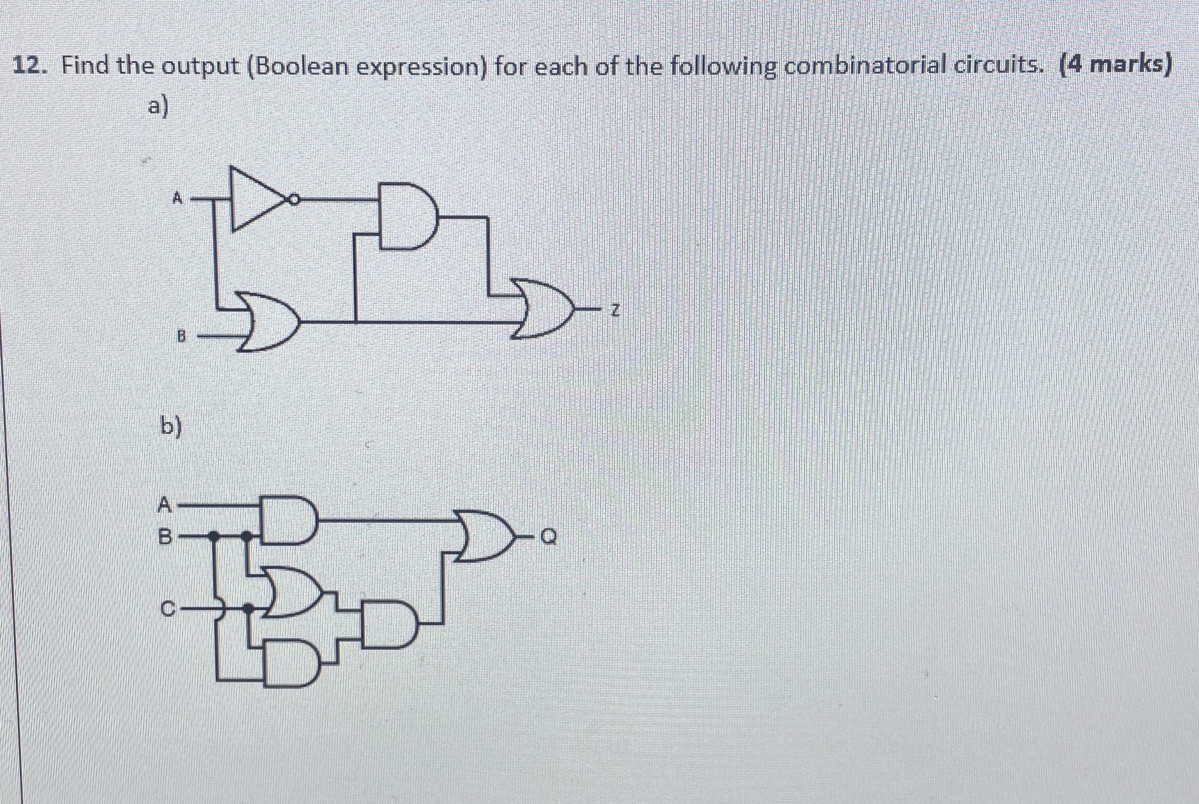 Solved Find the output (Boolean expression) ﻿for each of the | Chegg.com