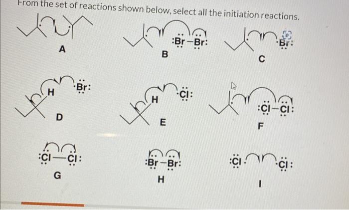 Solved From the set of reactions shown below, select all the | Chegg.com