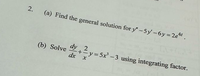 Solved (a) ﻿Find the general solution for | Chegg.com
