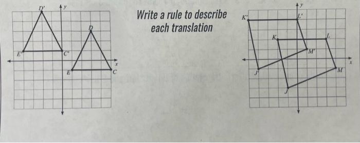 Solved Write a rule to describe each translation Write a | Chegg.com
