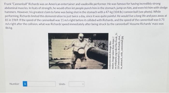 Solved Frank Cannonball" Richards was an American | Chegg.com