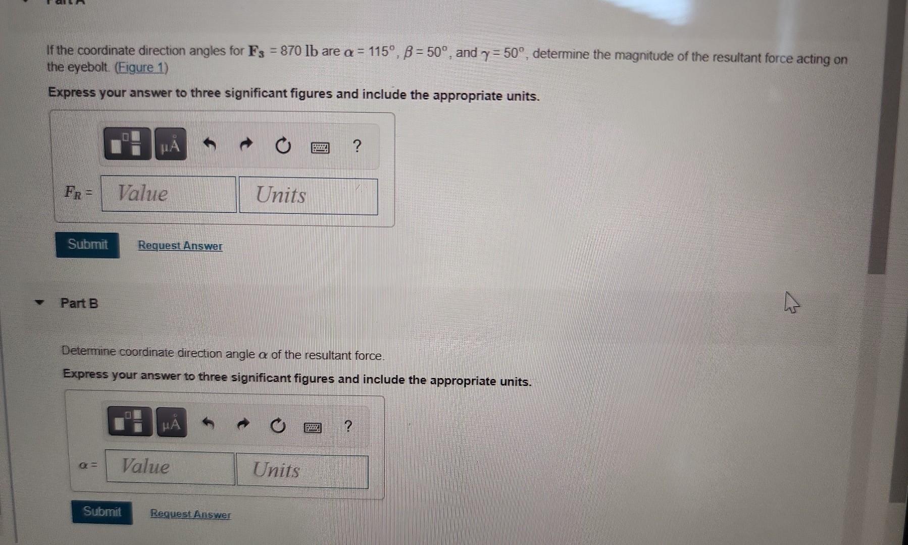 Solved If the coordinate direction angles for F3=870lb are | Chegg.com