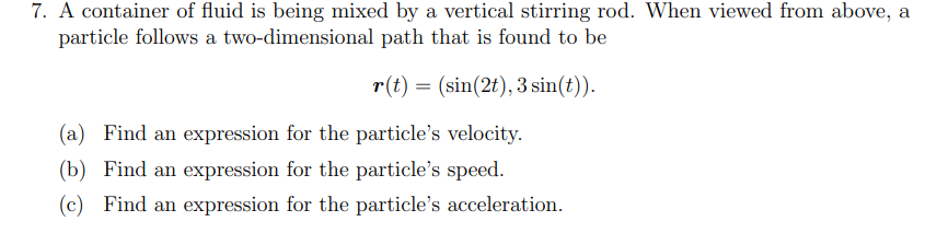 Solved A container of fluid is being mixed by a vertical | Chegg.com