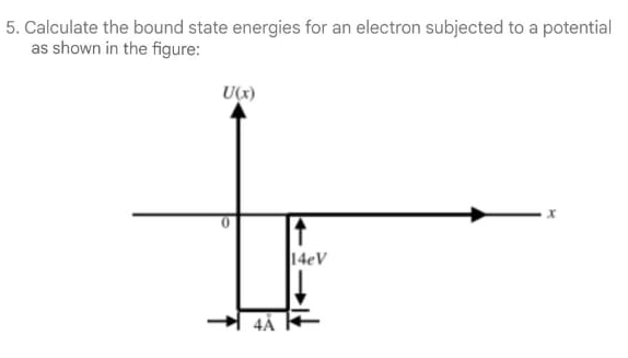 Solved Calculate the bound state energies for an electron | Chegg.com