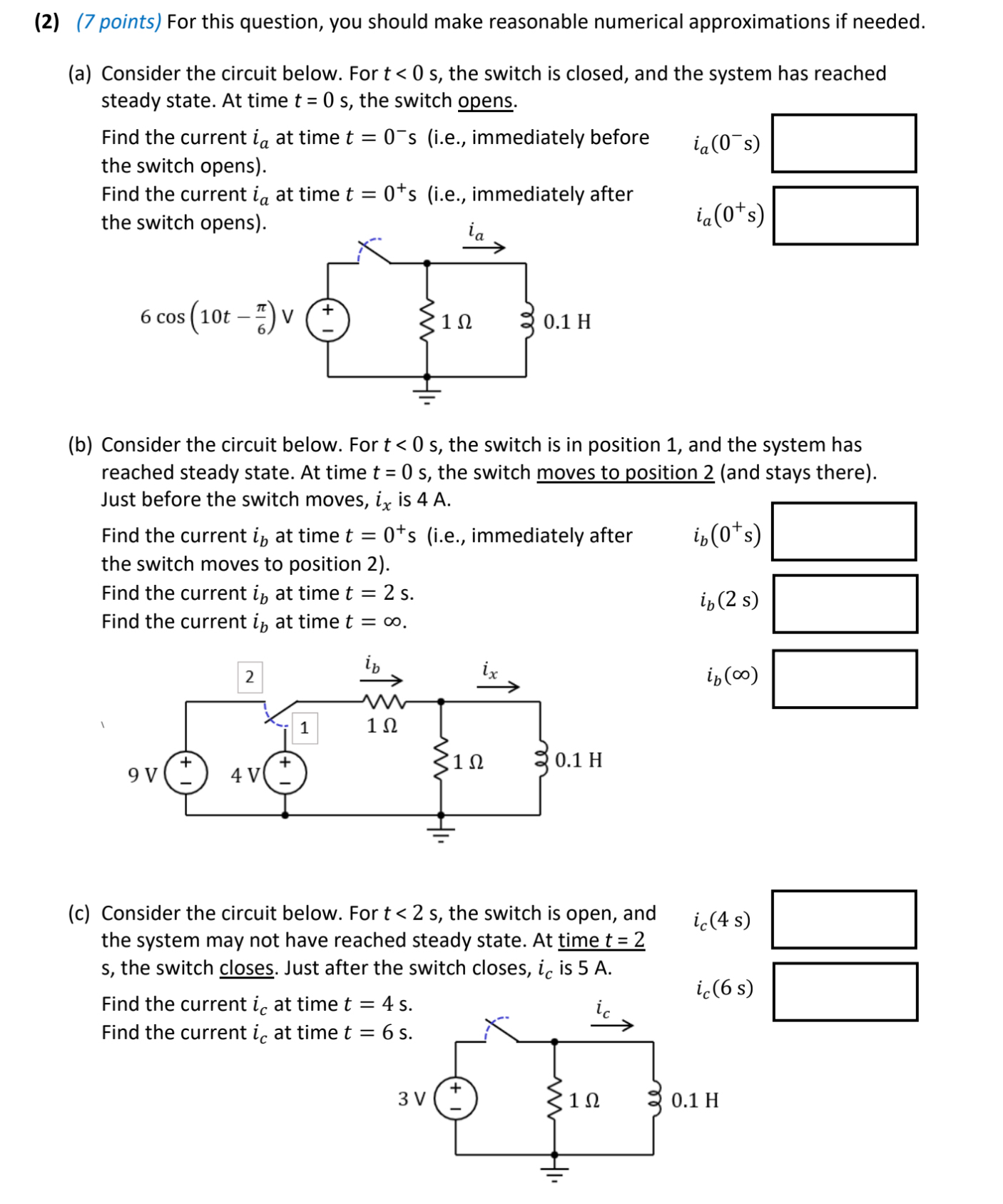 Solved (2) (7 ﻿points) ﻿For this question, you should make | Chegg.com