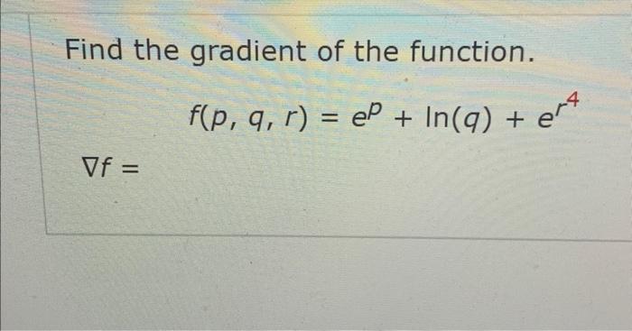 Solved Find the gradient of the function. | Chegg.com