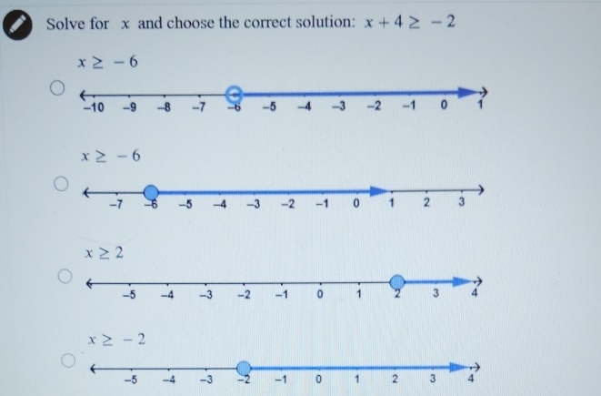 Solved Solve for x ﻿and choose the correct solution: | Chegg.com