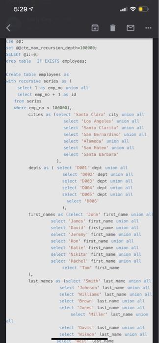 Solved please solve problem 4 and 5 using MySQL code please | Chegg.com