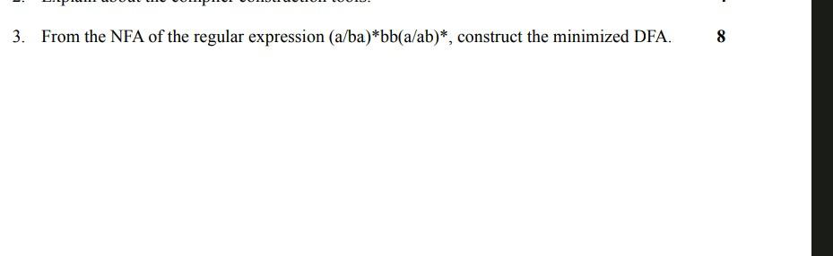 Solved 3. From the NFA of the regular expression | Chegg.com