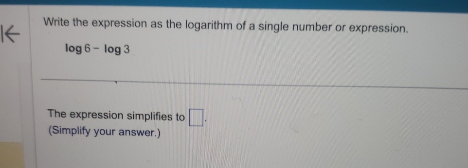 Solved Write the expression as the logarithm of a single | Chegg.com
