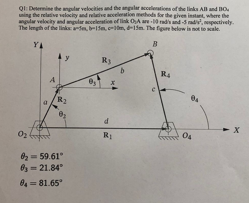 Solved Q1: Determine the angular velocities and the angular | Chegg.com