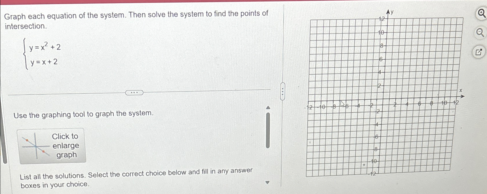 Solved Graph each equation of the system. Then solve the | Chegg.com