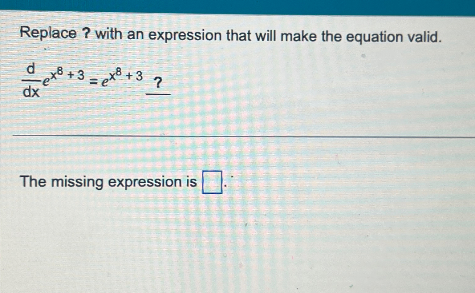Solved Replace ? ﻿with an expression that will make the | Chegg.com