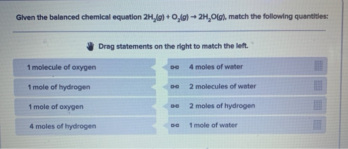 Solved Given the balanced chemical equation 2H2(g) + O2(g) → | Chegg.com