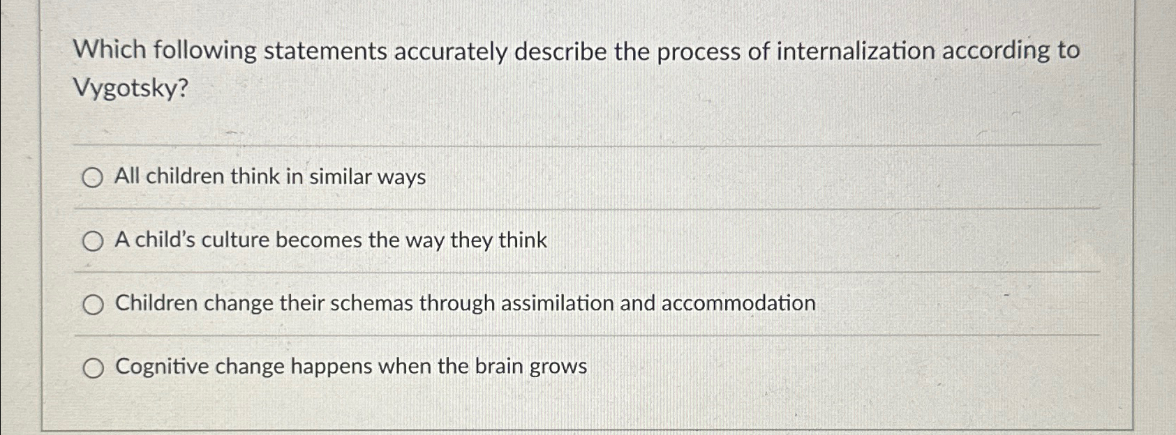 Solved Which following statements accurately describe the | Chegg.com