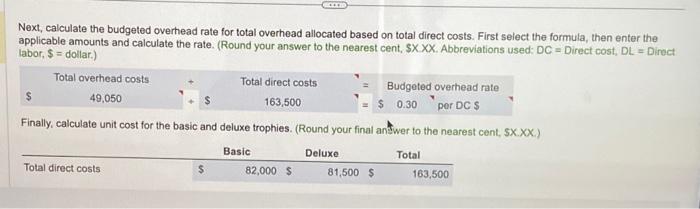 Solved Requirement 1. Calculate the budgeted unit cost of | Chegg.com