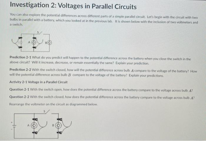Parallel Circuit Same Potential Difference Circuit Diagram