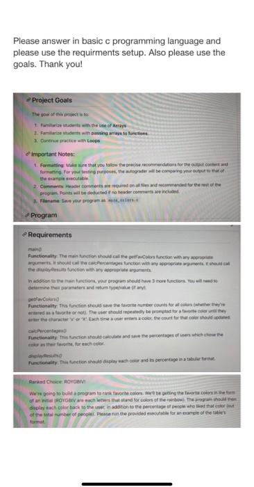 Solved Please answer in basic c programming language and | Chegg.com