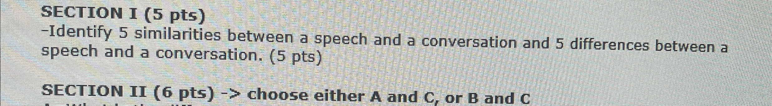 Solved SECTION I (5 ﻿pts)-Identify 5 ﻿similarities between a | Chegg.com