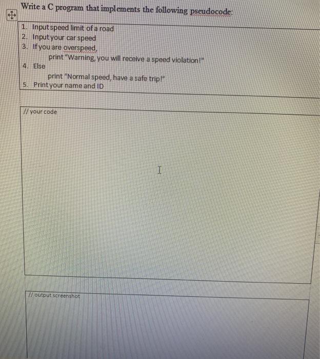 Solved Write a C program that implements the following | Chegg.com