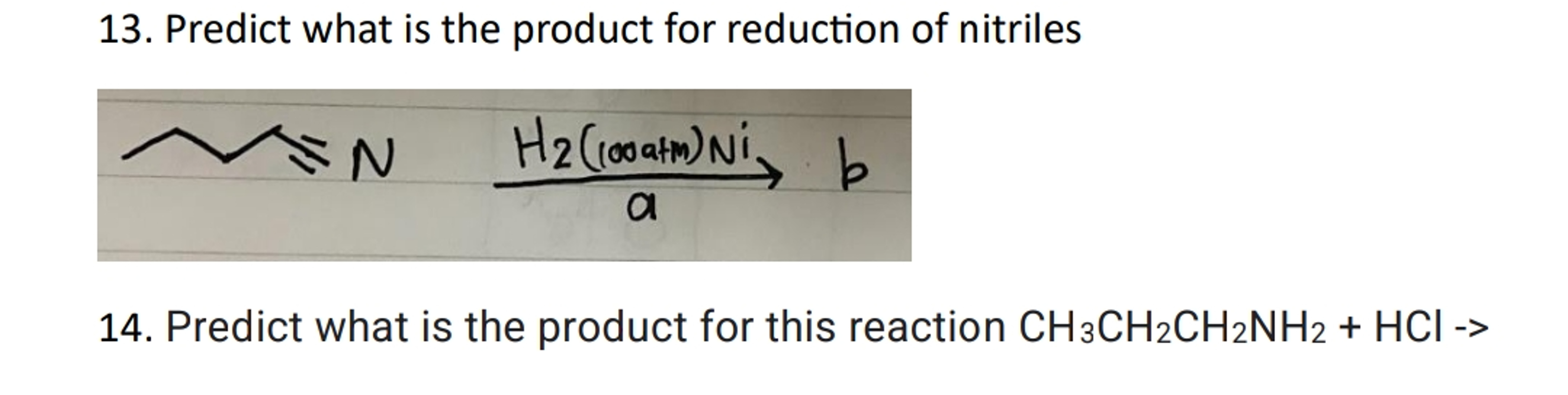 Solved Predict what is the product for reduction of | Chegg.com