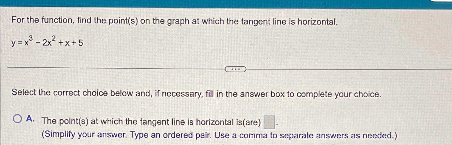Solved For the function, find the point(s) ﻿on the graph at | Chegg.com