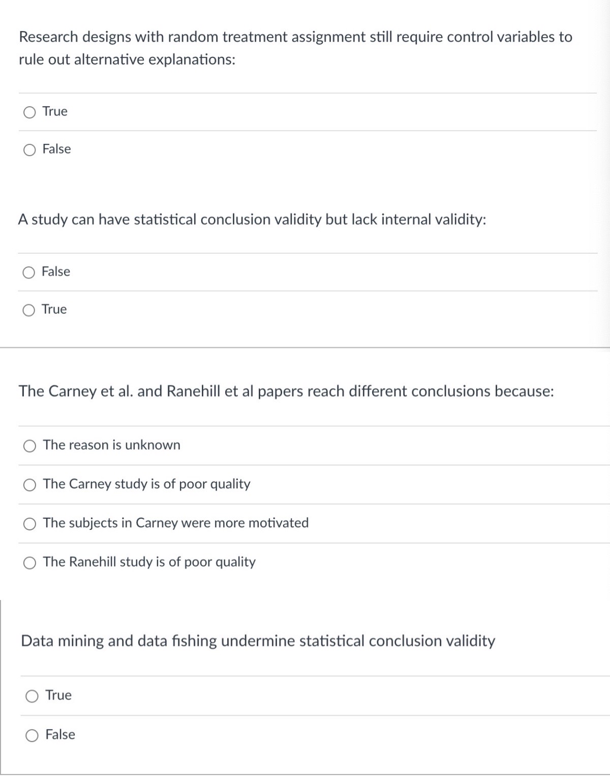 Solved Research designs with random treatment assignment | Chegg.com