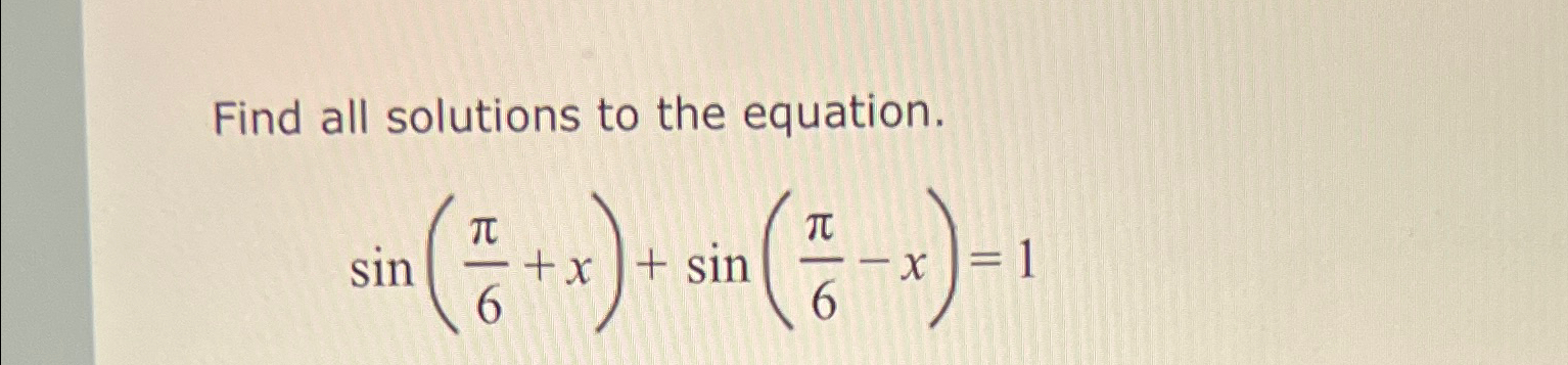 Solved Find all solutions to the | Chegg.com
