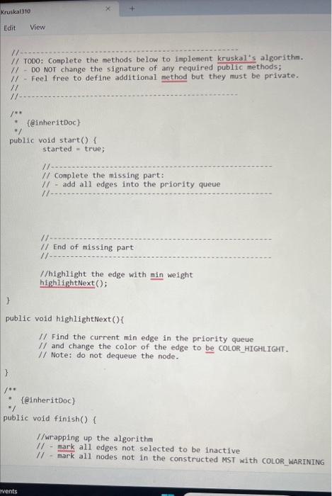Solved need help to build the doNextStop method with other | Chegg.com