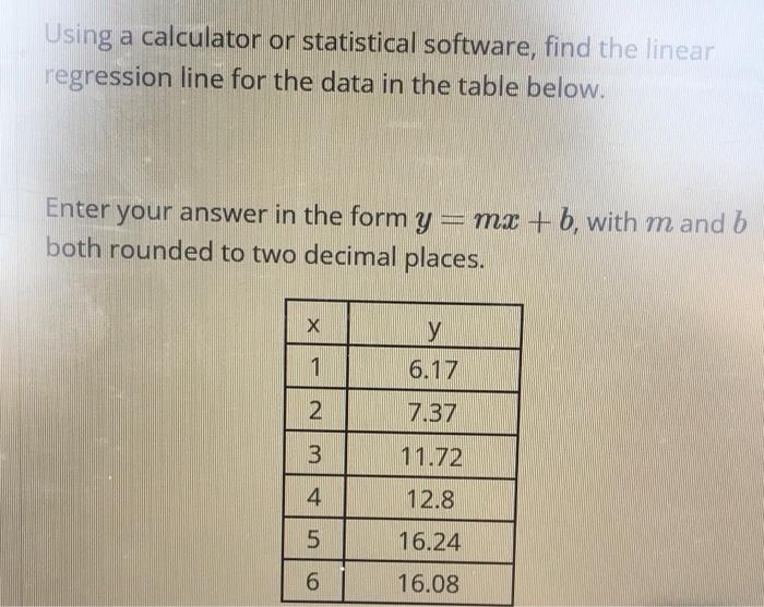 Solved Using a calculator or statistical software, find the | Chegg.com