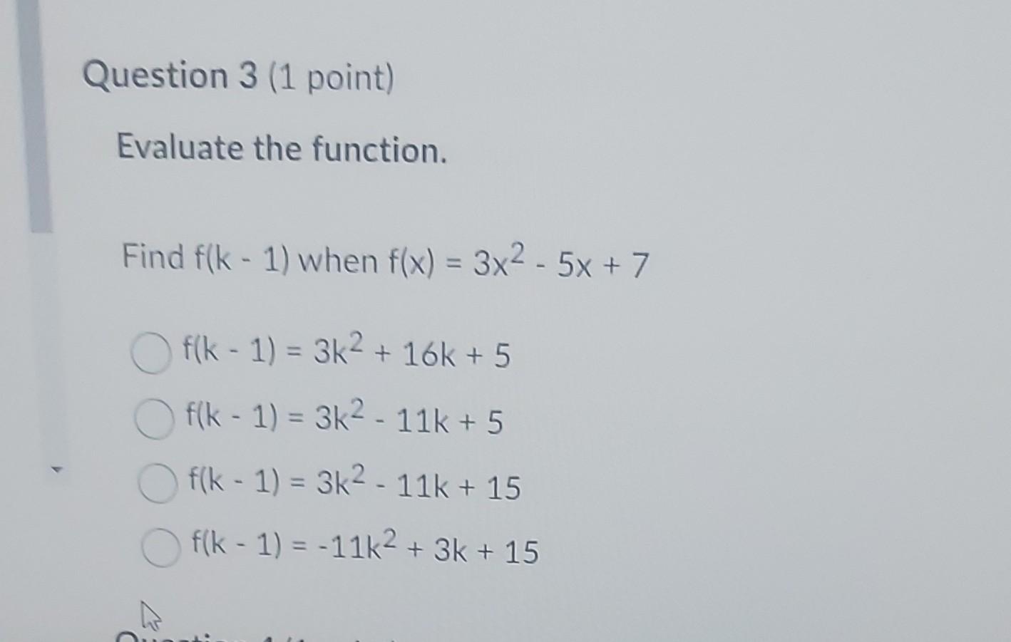 Solved Graph the function. ⋯−4x−5Evaluate the function. Find | Chegg.com