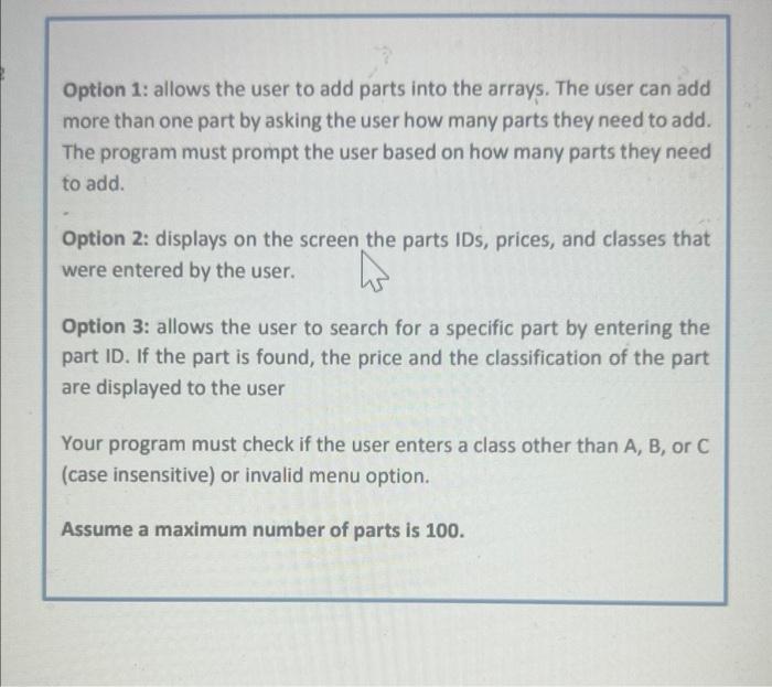 Solved Problem 1: A parts manufacturing company would like | Chegg.com