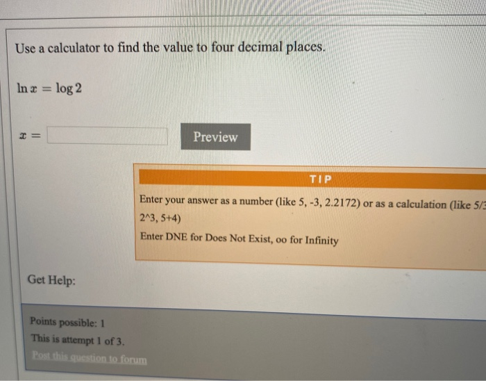 Solved Use a calculator to find the value to four decimal | Chegg.com