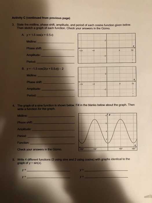 Solved Name: Date Student Exploration: Translating and | Chegg.com