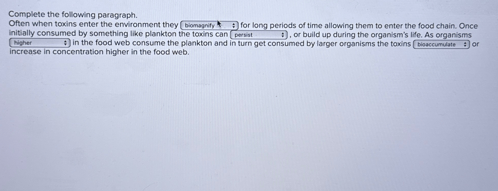 Solved Complete the following paragraph.Often when toxins | Chegg.com