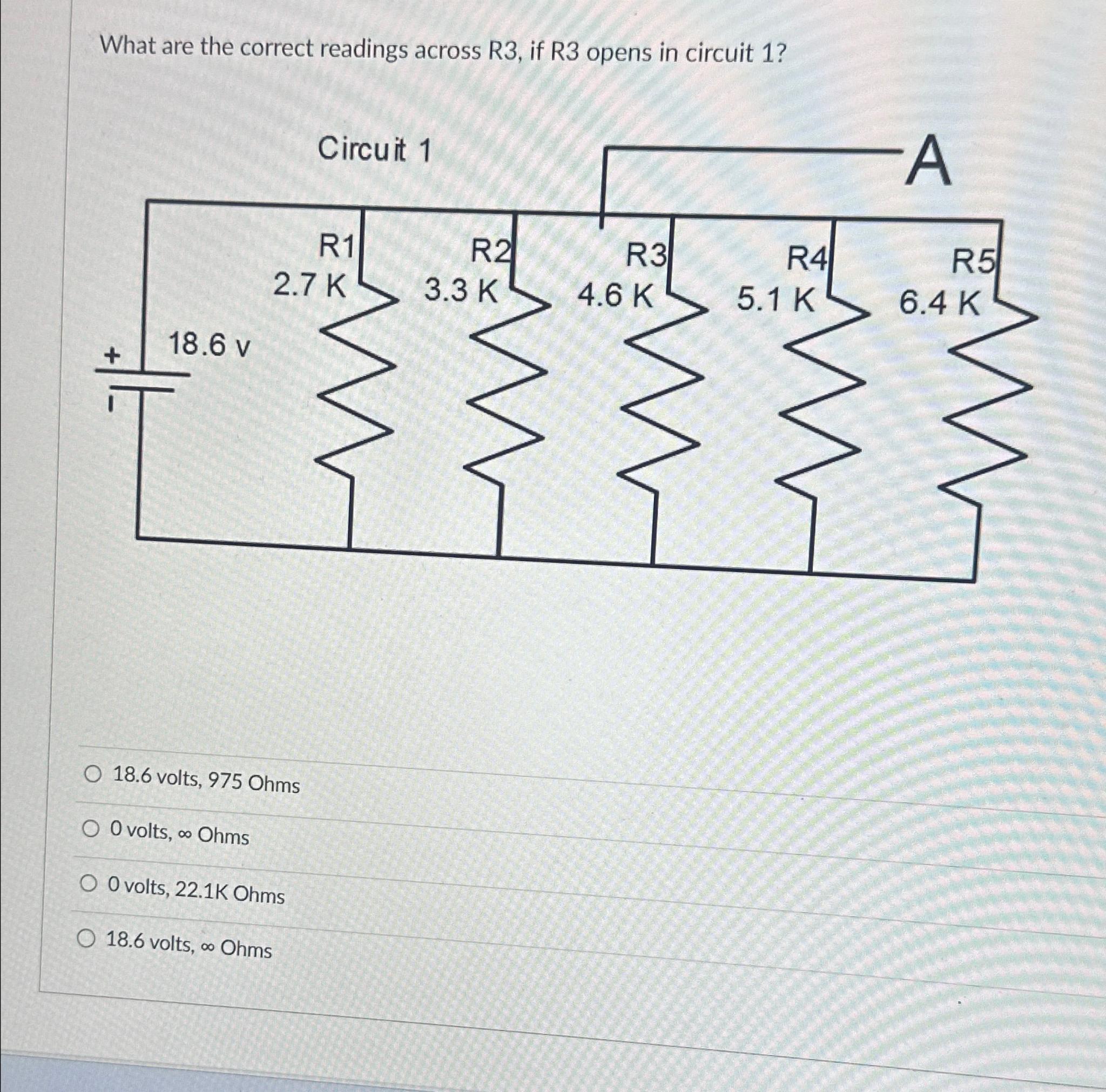 Solved What are the correct readings across R3, ﻿if R3 | Chegg.com