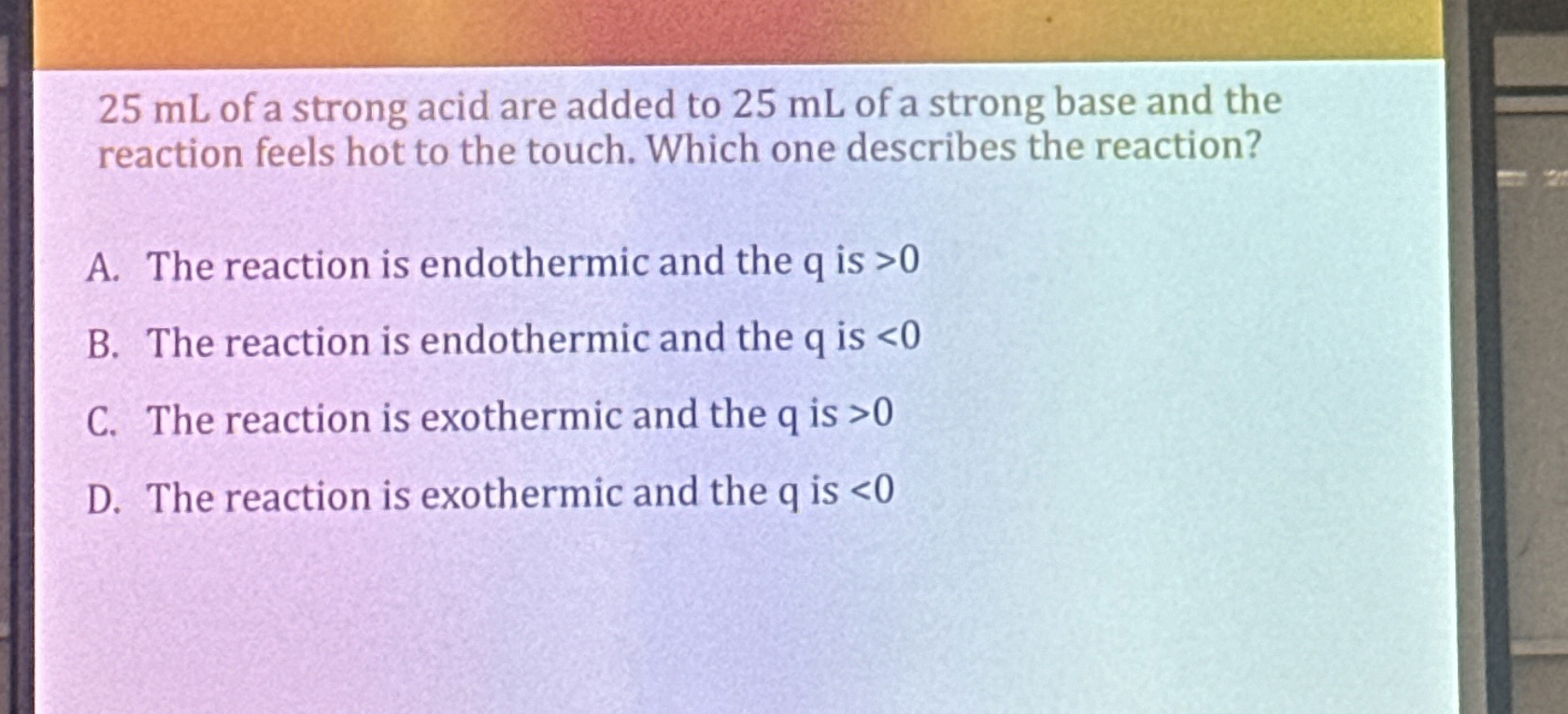 Solved 25 ﻿mL of a strong acid are added to 25 ﻿mL of a | Chegg.com