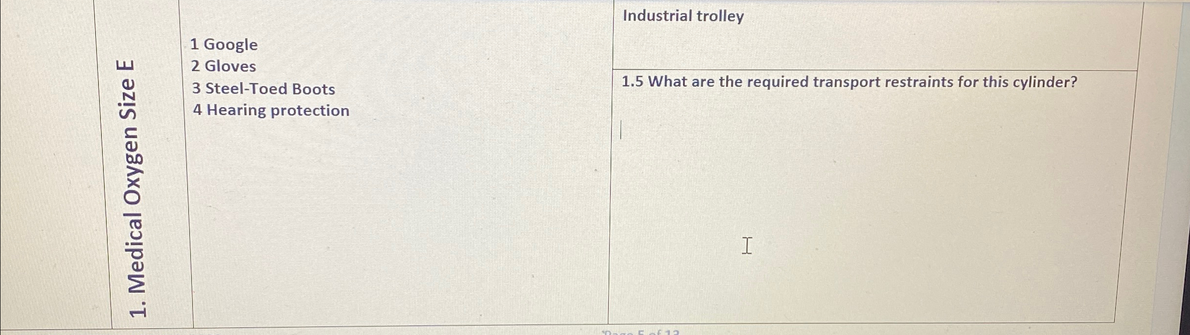 Solved What are the required transport restraints for | Chegg.com